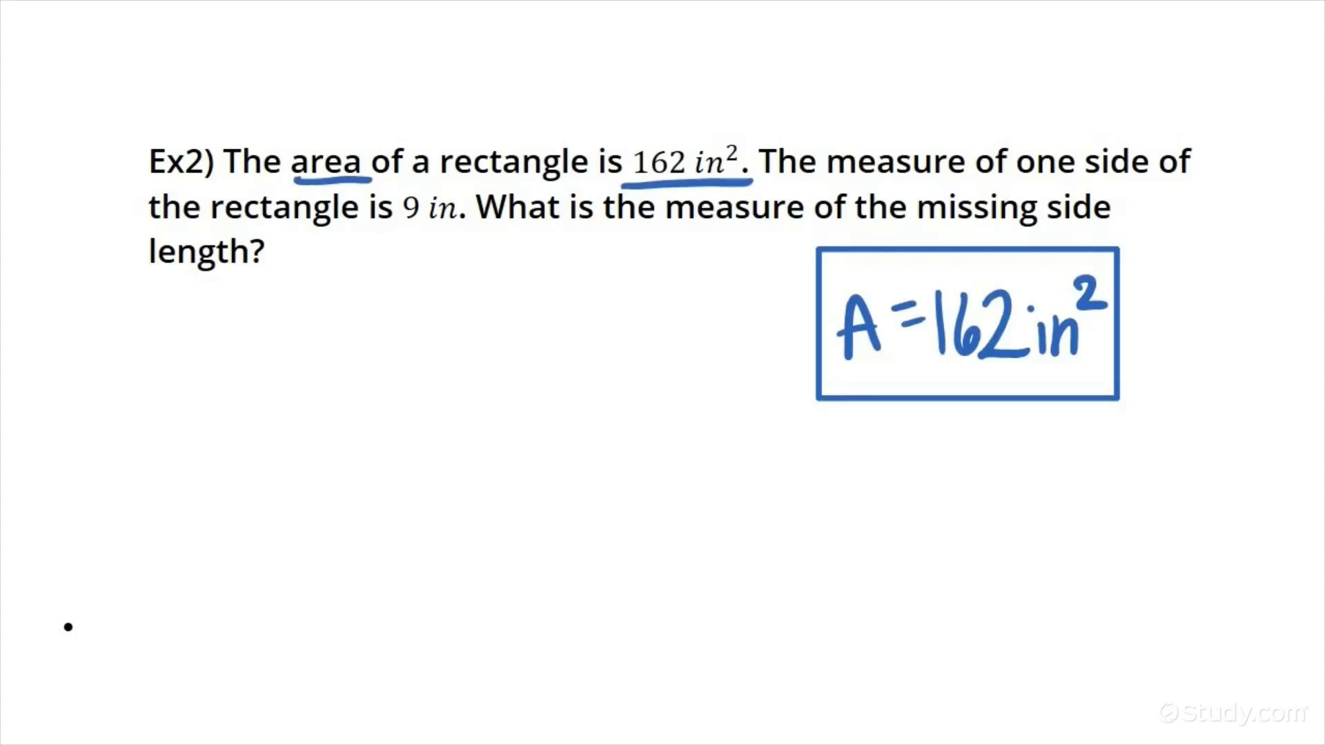 How to Find the Side Lengths of Rectangles Given One Dimension & an ...